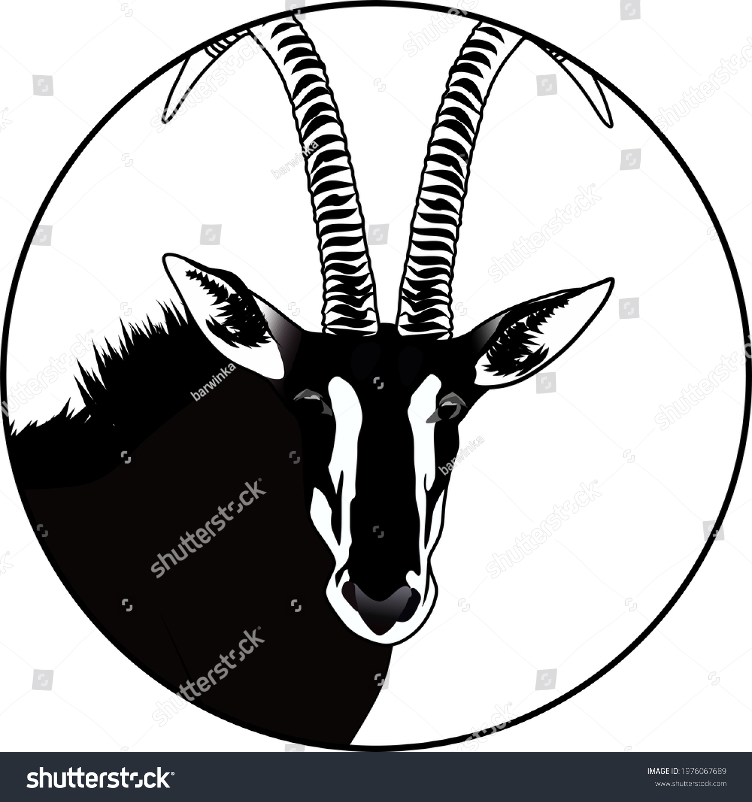 Antelope Sable Bull Logo Vector: vector de stock (libre de regalías ...