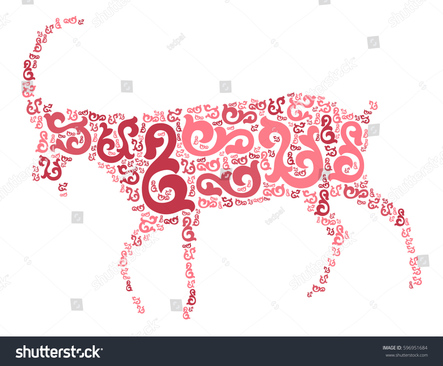 Antelope Shape Vector Design Illustration Stock Vector (Royalty Free ...