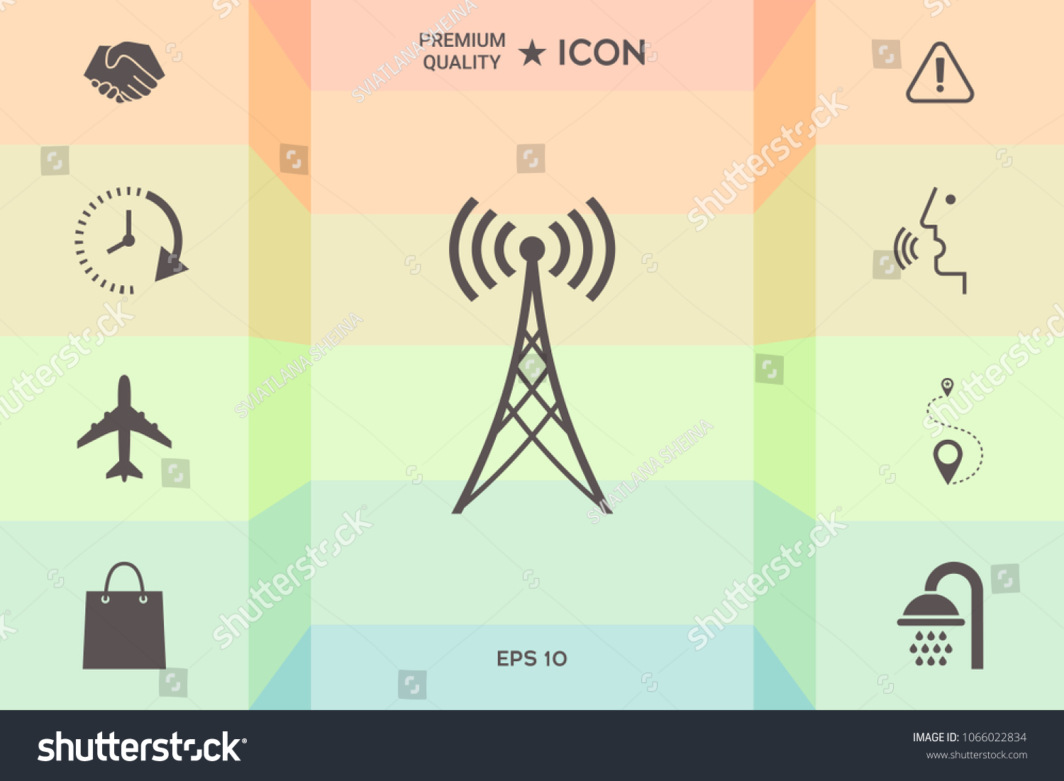Antenna Icon Symbol Stock Vector (Royalty Free) 1066022834 | Shutterstock