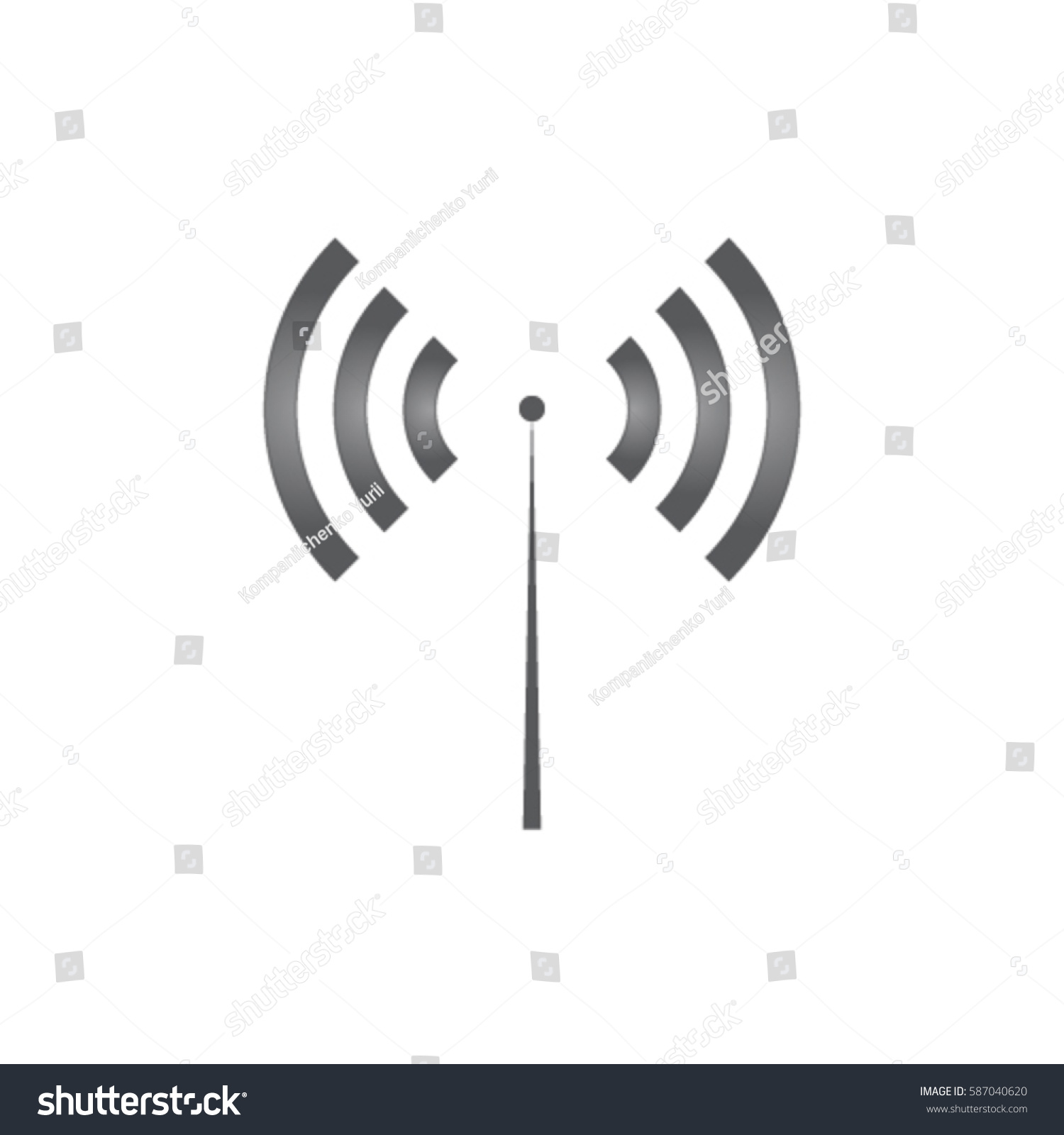 Antenna Icon Transmitter Vector Illustration Stock Vector (Royalty Free ...
