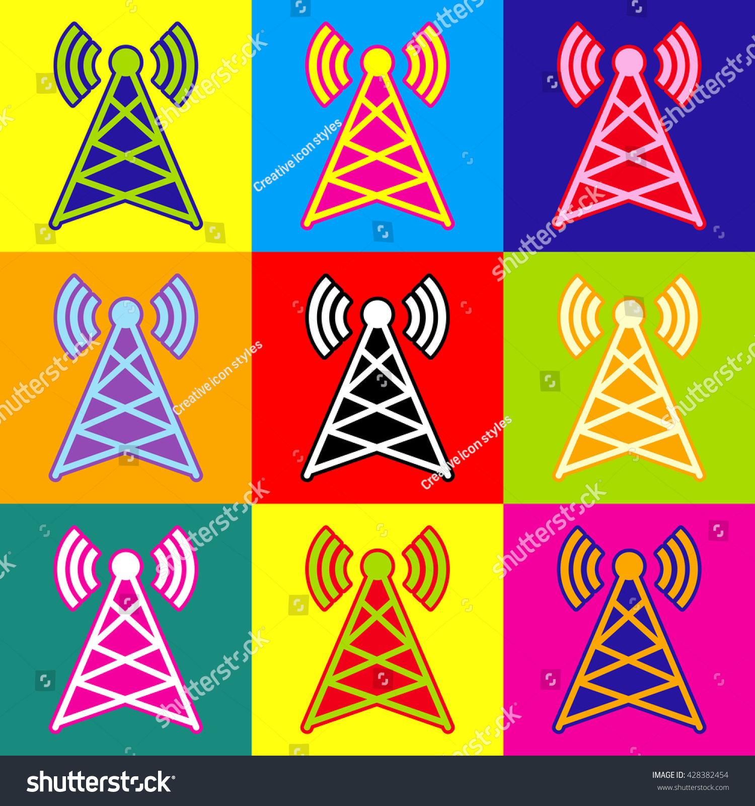 Antenna Sign Stock Vector (Royalty Free) 428382454 | Shutterstock