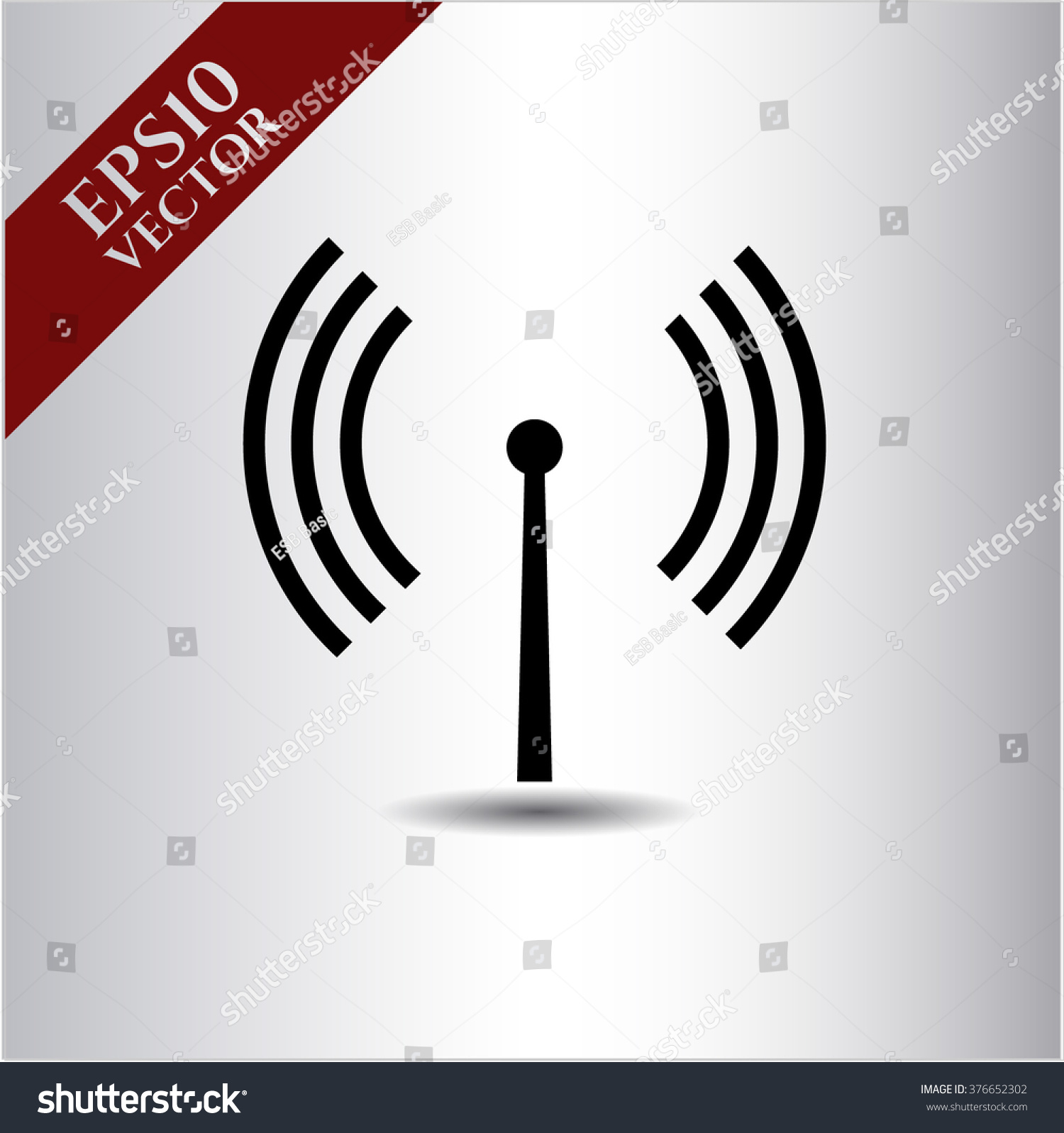 Antenna Signal Vector Symbol Stock Vector (Royalty Free) 376652302 ...