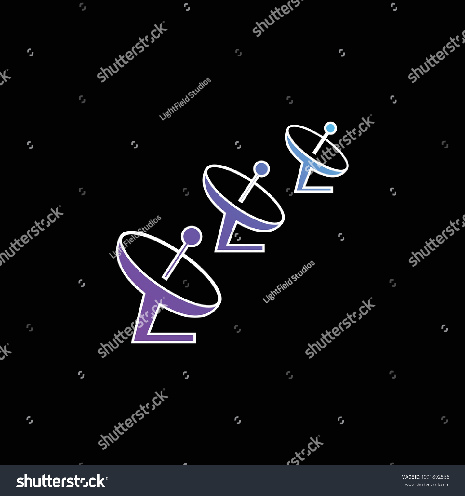 Antennas Blue Gradient Vector Icon Stock Vector (Royalty Free ...