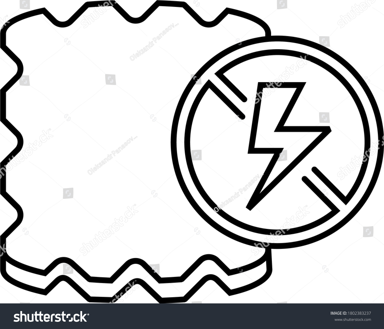 Anti Static Composite Material Vector Outline Stock Vector (Royalty ...