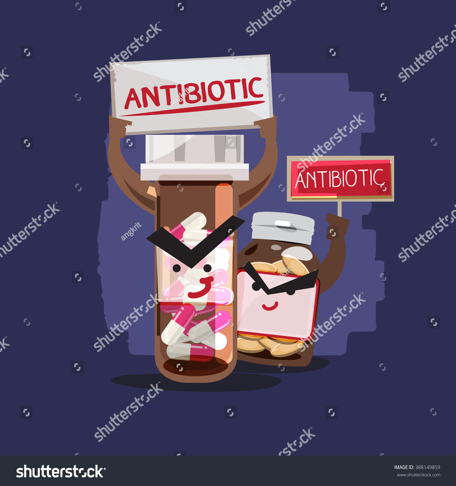 Antibiotic Character Design Vector Illustration Stock Vector (Royalty ...