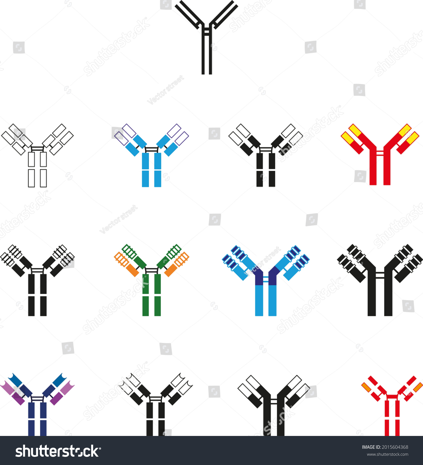 Antibody Icon Vector Illustration Stock Vector (Royalty Free) 2015604368