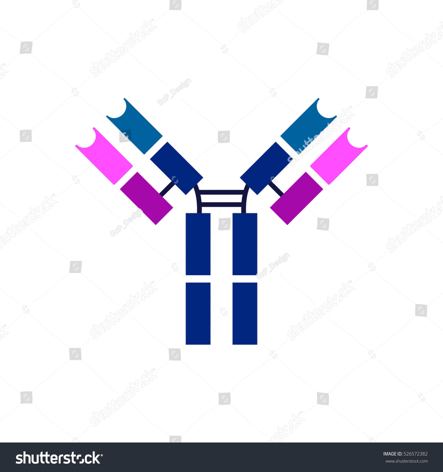 Antibody Icon Vector Illustration Stock Vector (Royalty Free) 526572382