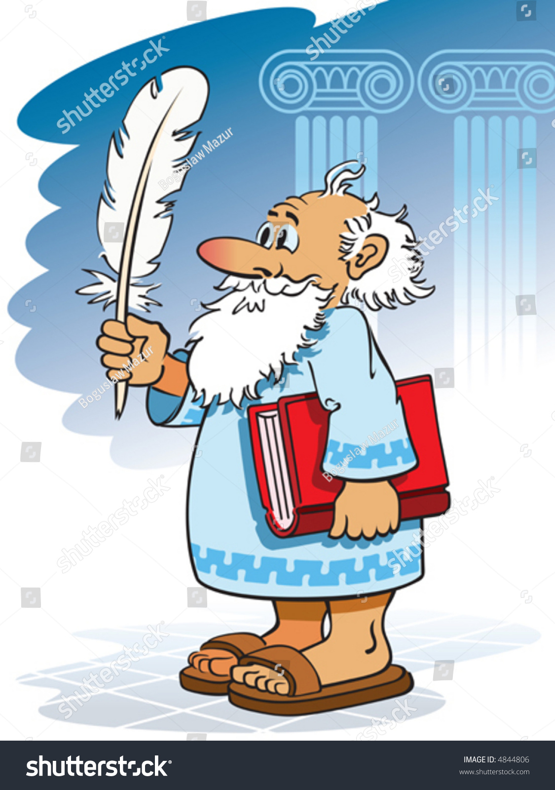 Antique Author Vector Stock Vector (Royalty Free) 4844806 | Shutterstock