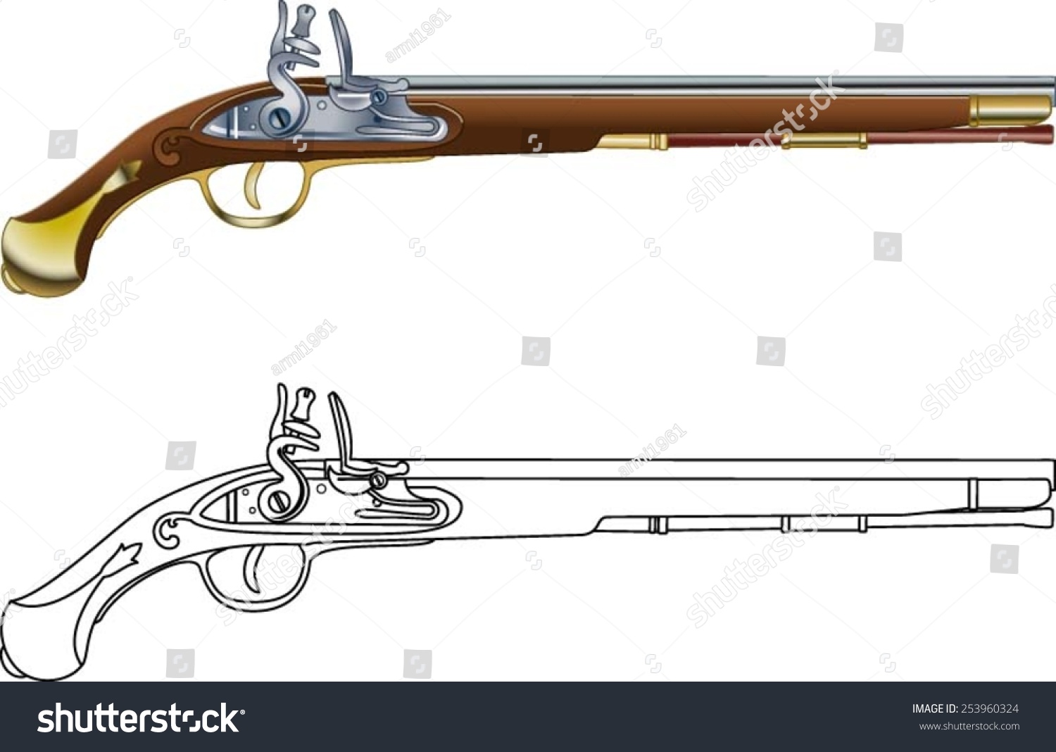 Flintlock Pistol Sketch