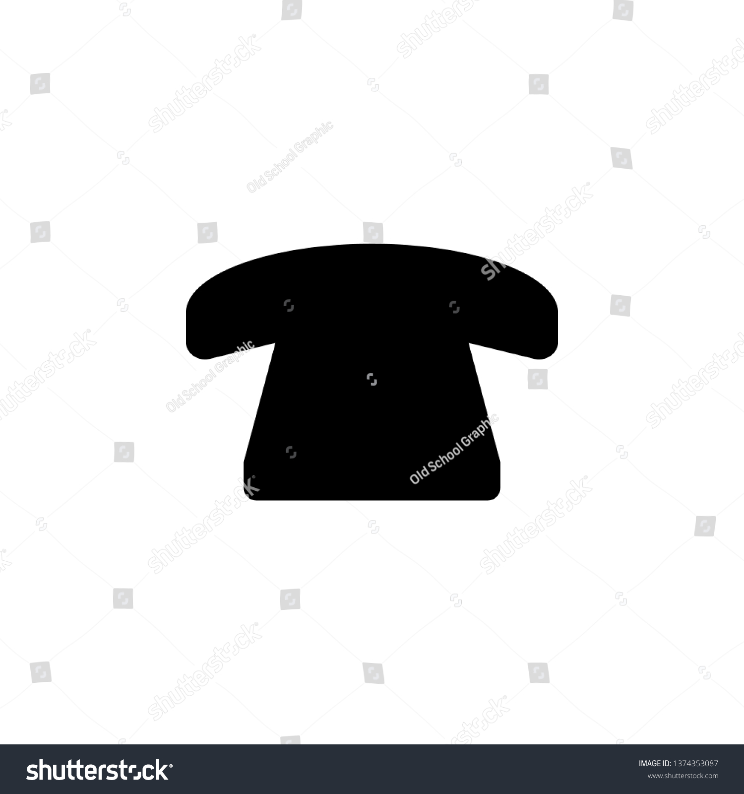 Antique Phone Icon Vector Stock Vector (Royalty Free) 1374353087