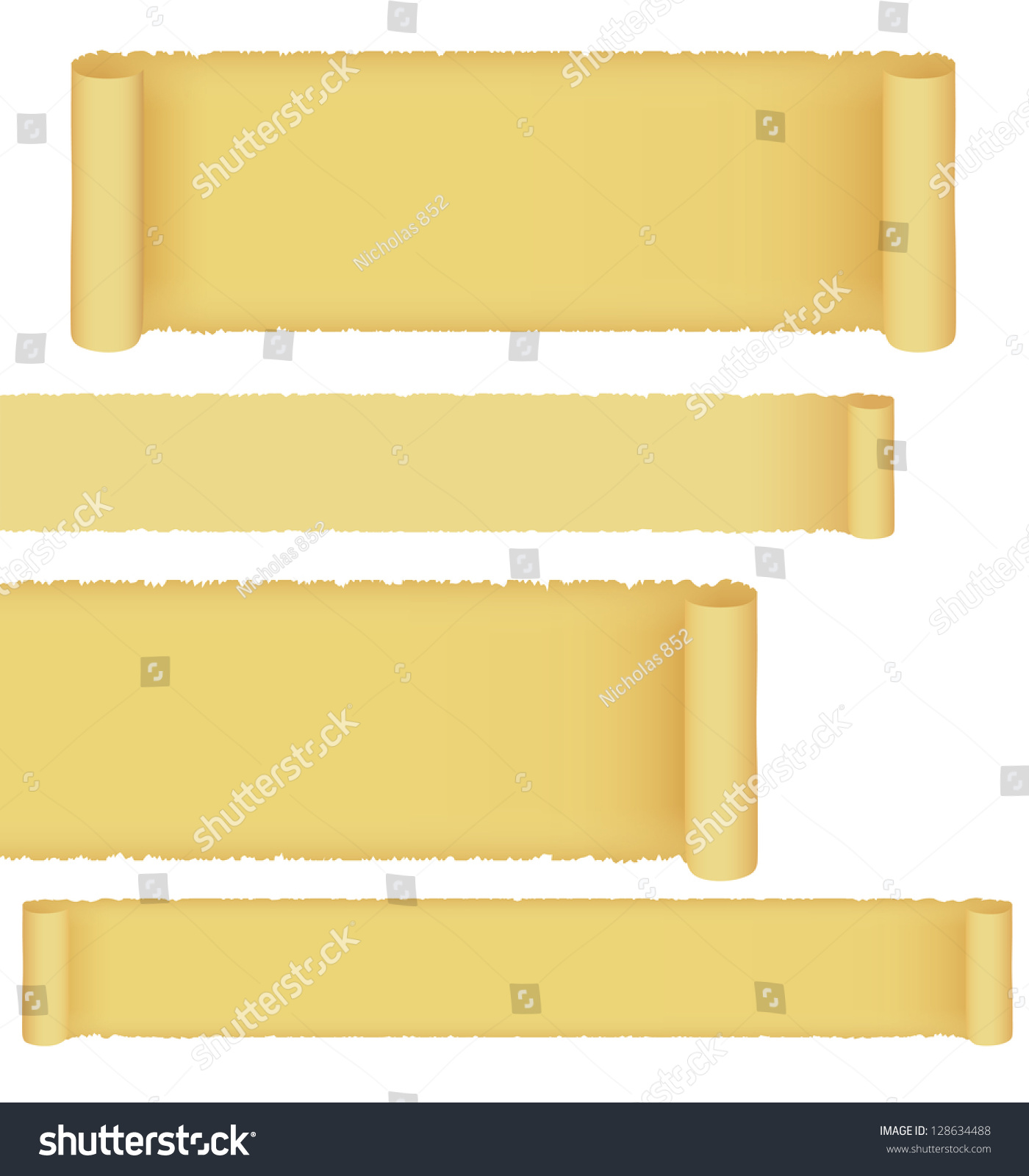 Antique Scrolls On White Vector Stock Vector (Royalty Free) 128634488