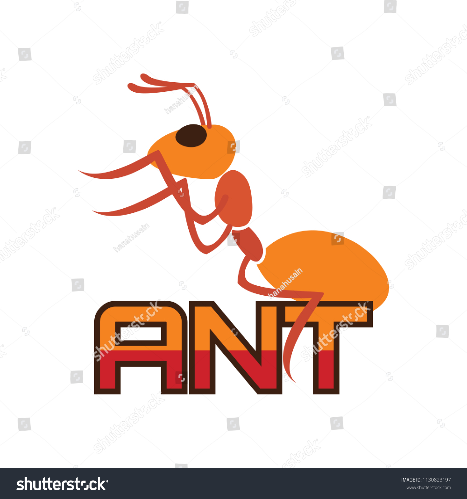 Ants Logo Vector Illustration Stock Vector (Royalty Free) 1130823197 ...