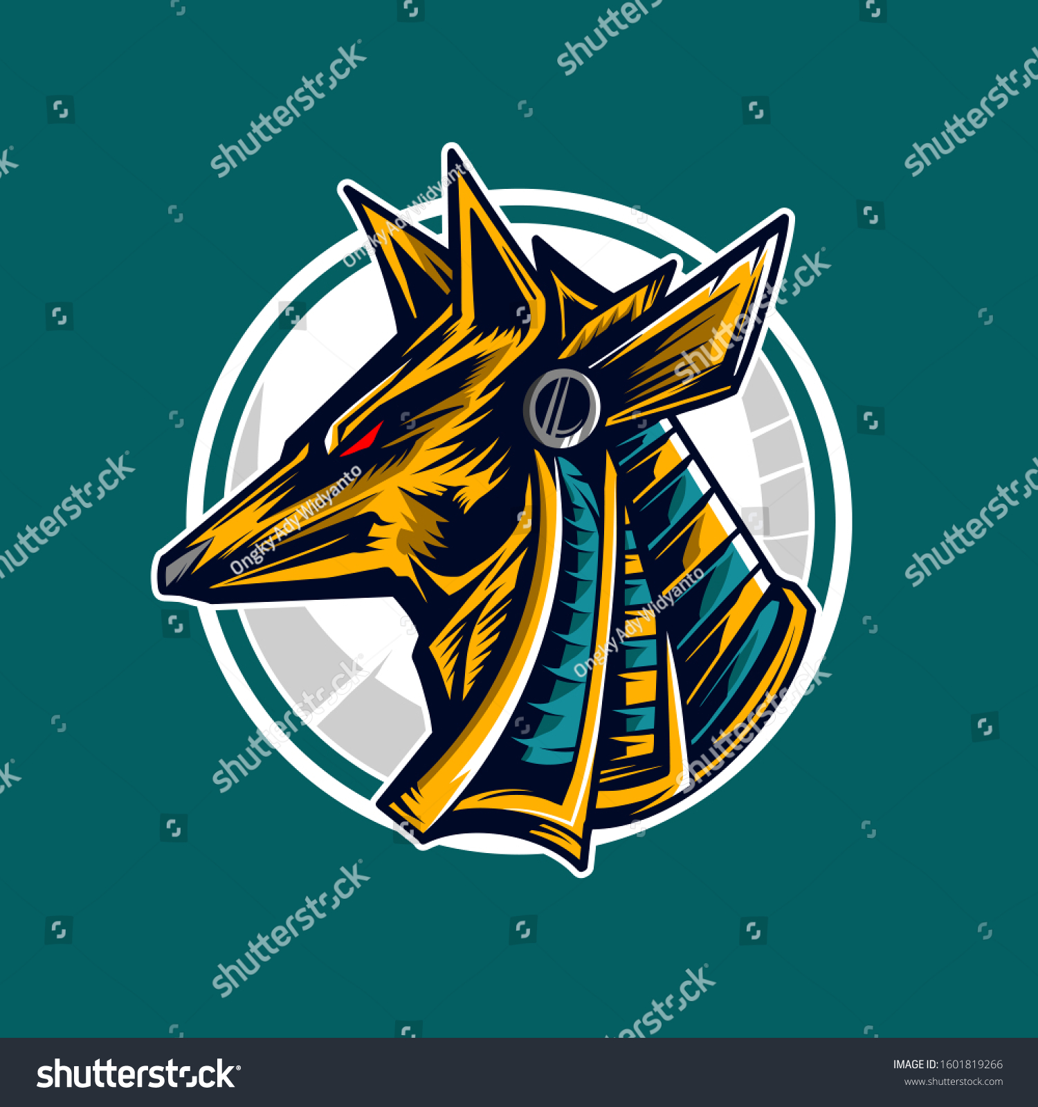 Anubis Head Vector Illustration Side View Stock Vector (Royalty Free ...