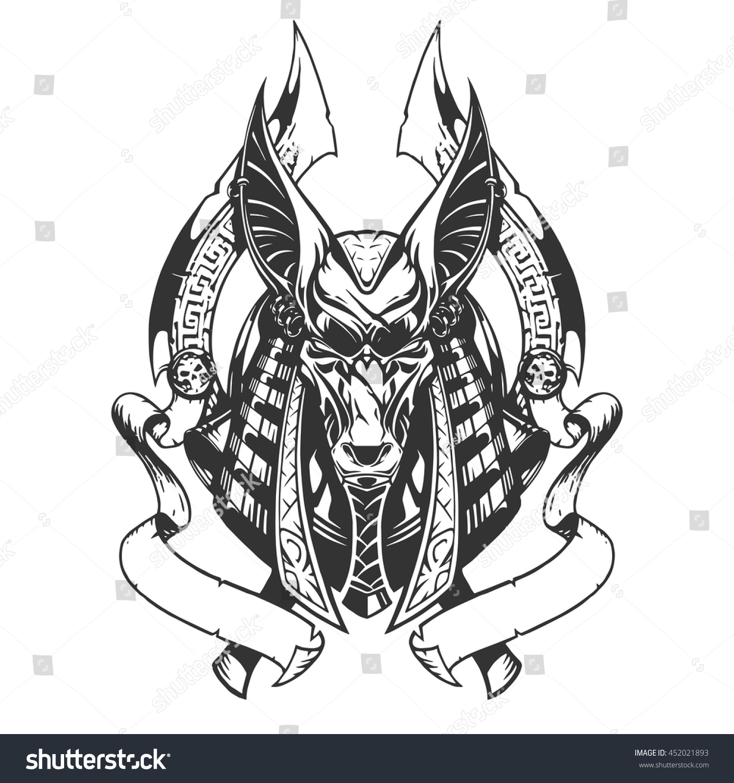 Ilustración anubis: vector de stock (libre de regalías) 452021893 ...