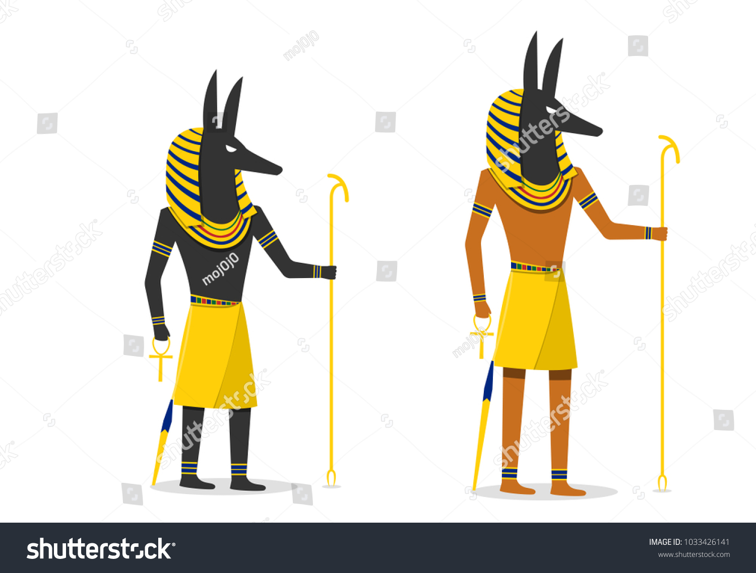 Anubis Flat Vector Design Isolated On Stock Vector (Royalty Free ...