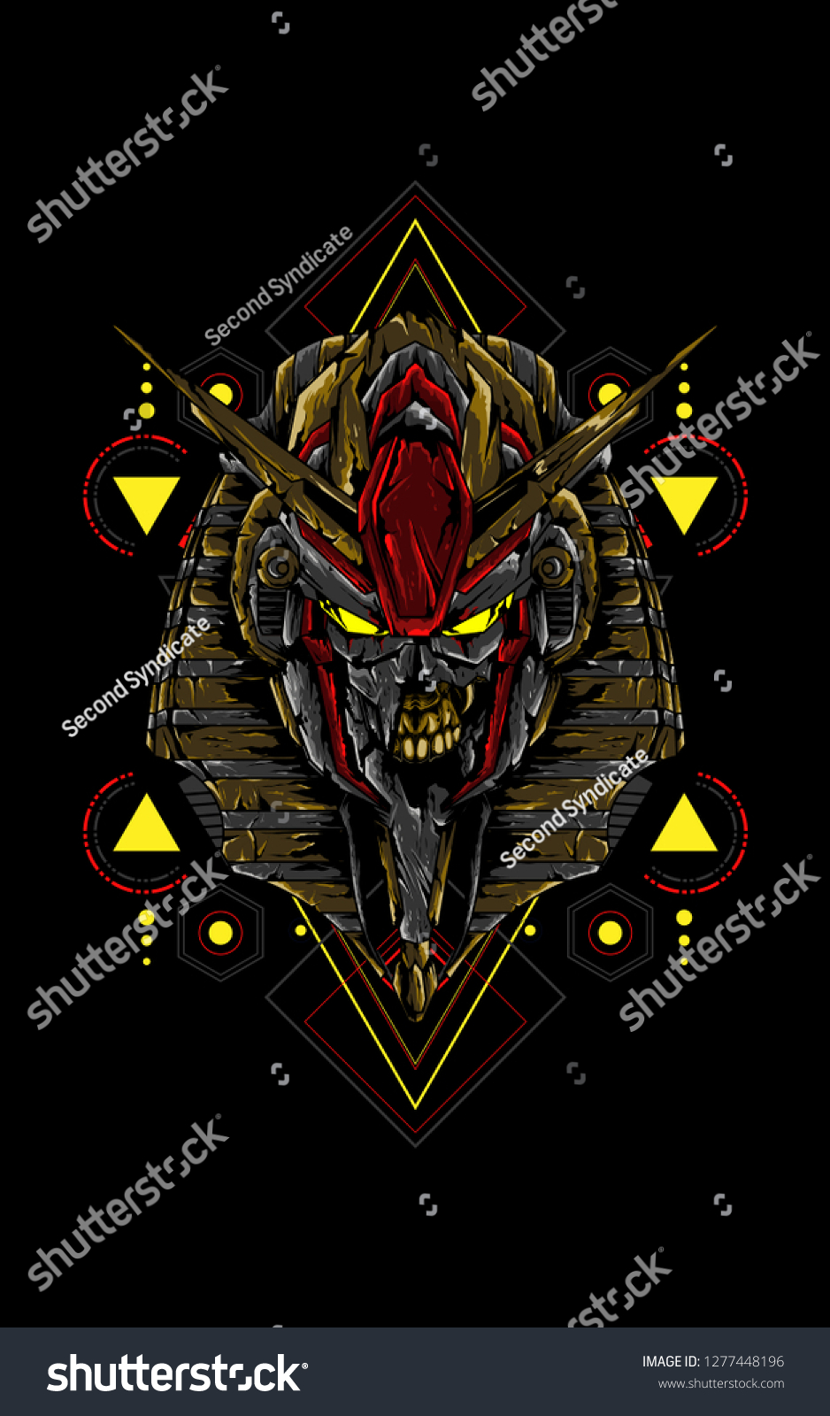Anubis Sacred Geometry Stock Vector (Royalty Free) 1277448196 ...
