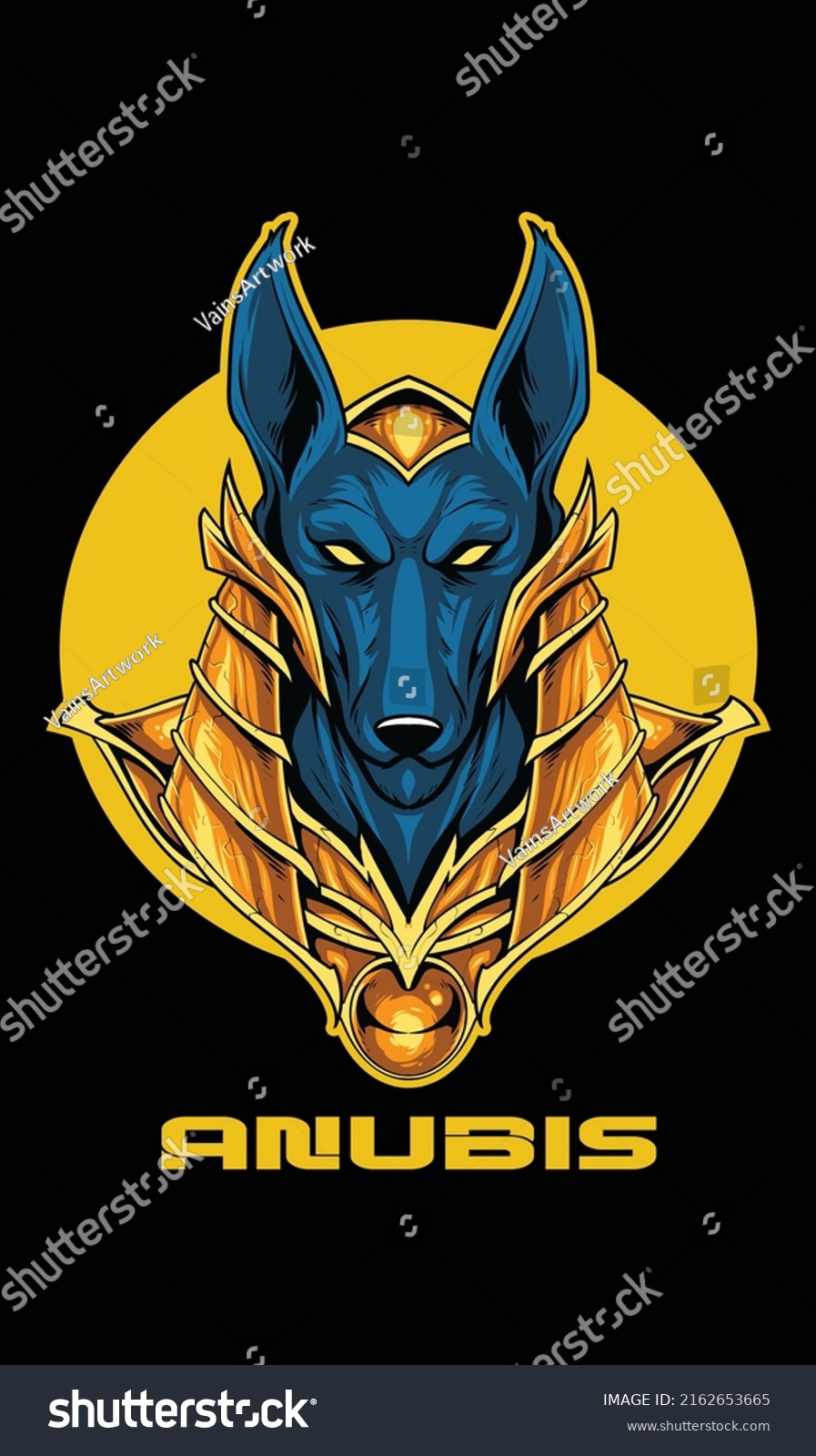 Anubis Vector Logo Illustration Stock Vector (Royalty Free) 2162653665 ...