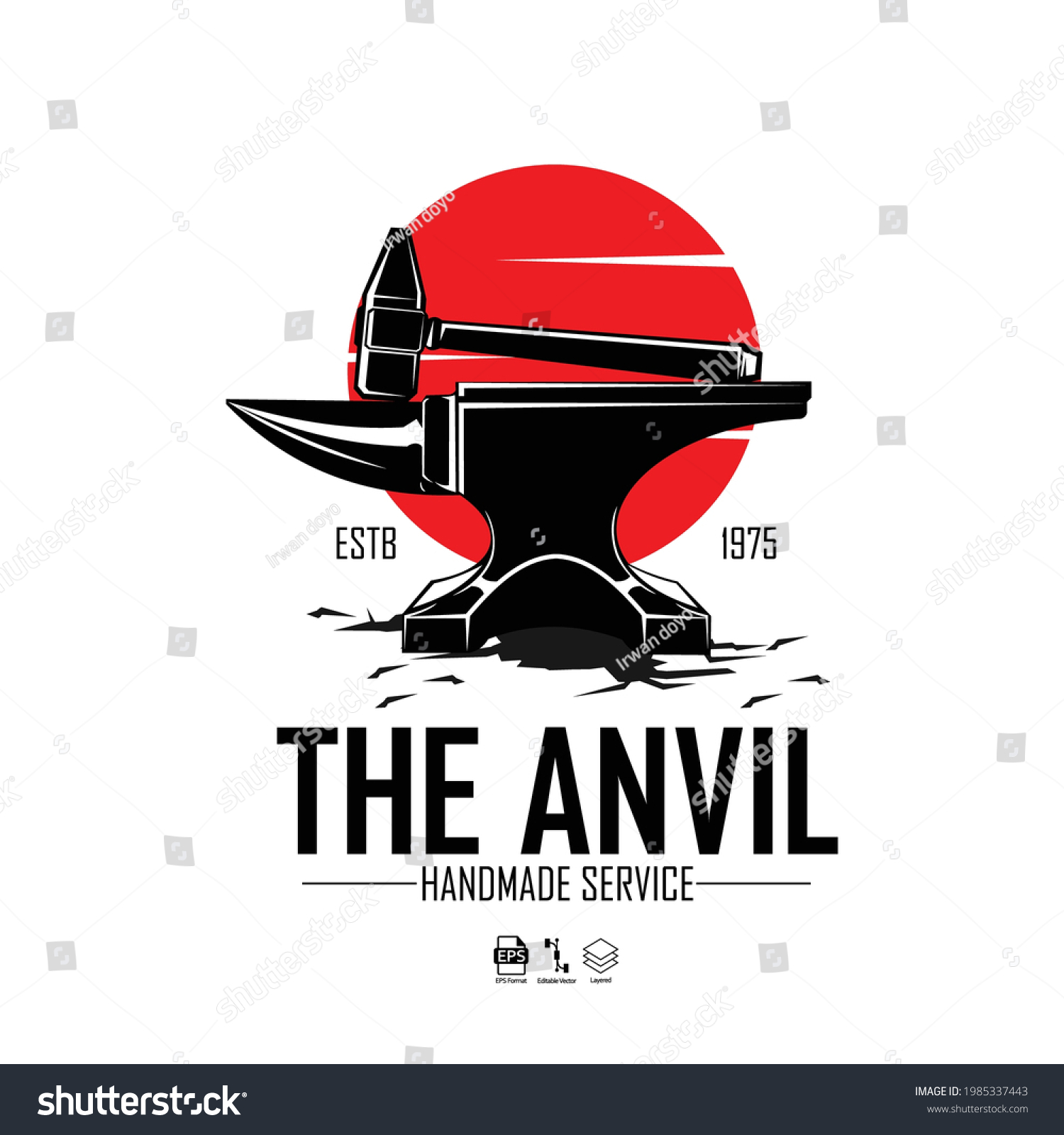 Anvil Logo Template Ready Format Eps Stock Vector (Royalty Free ...
