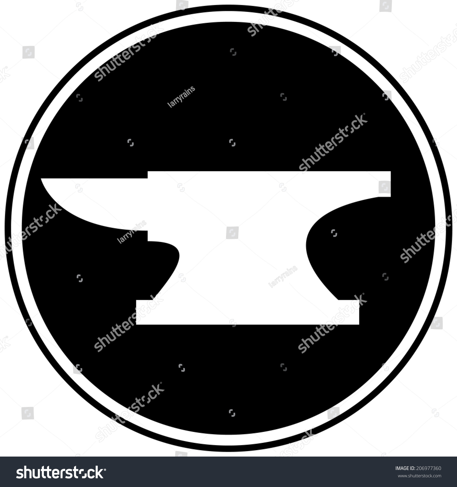 Anvil Symbol Stock Vector (Royalty Free) 206977360 | Shutterstock