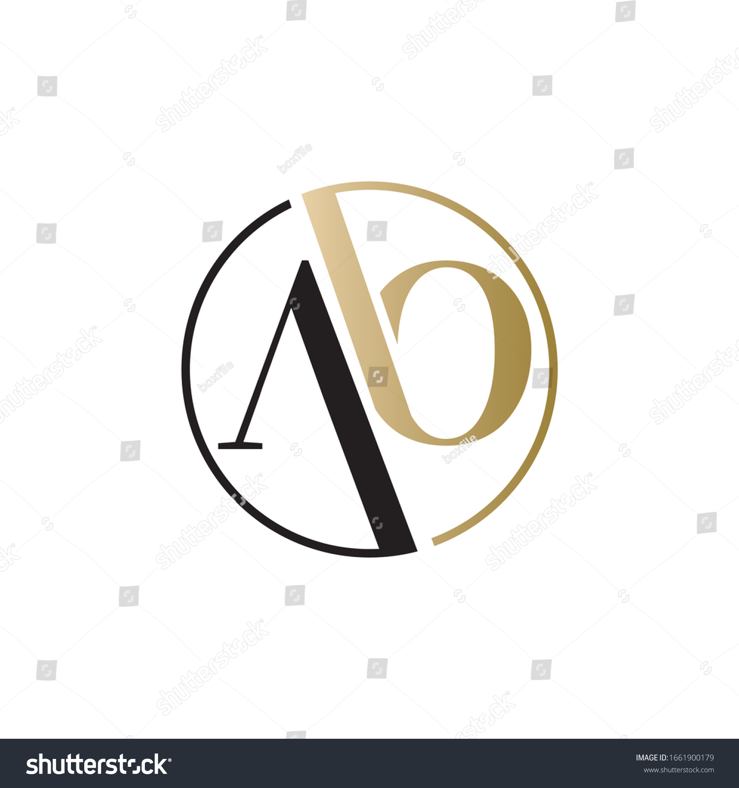 Ao Logo Vector Icon Symbol Stock Vector (Royalty Free) 1661900179