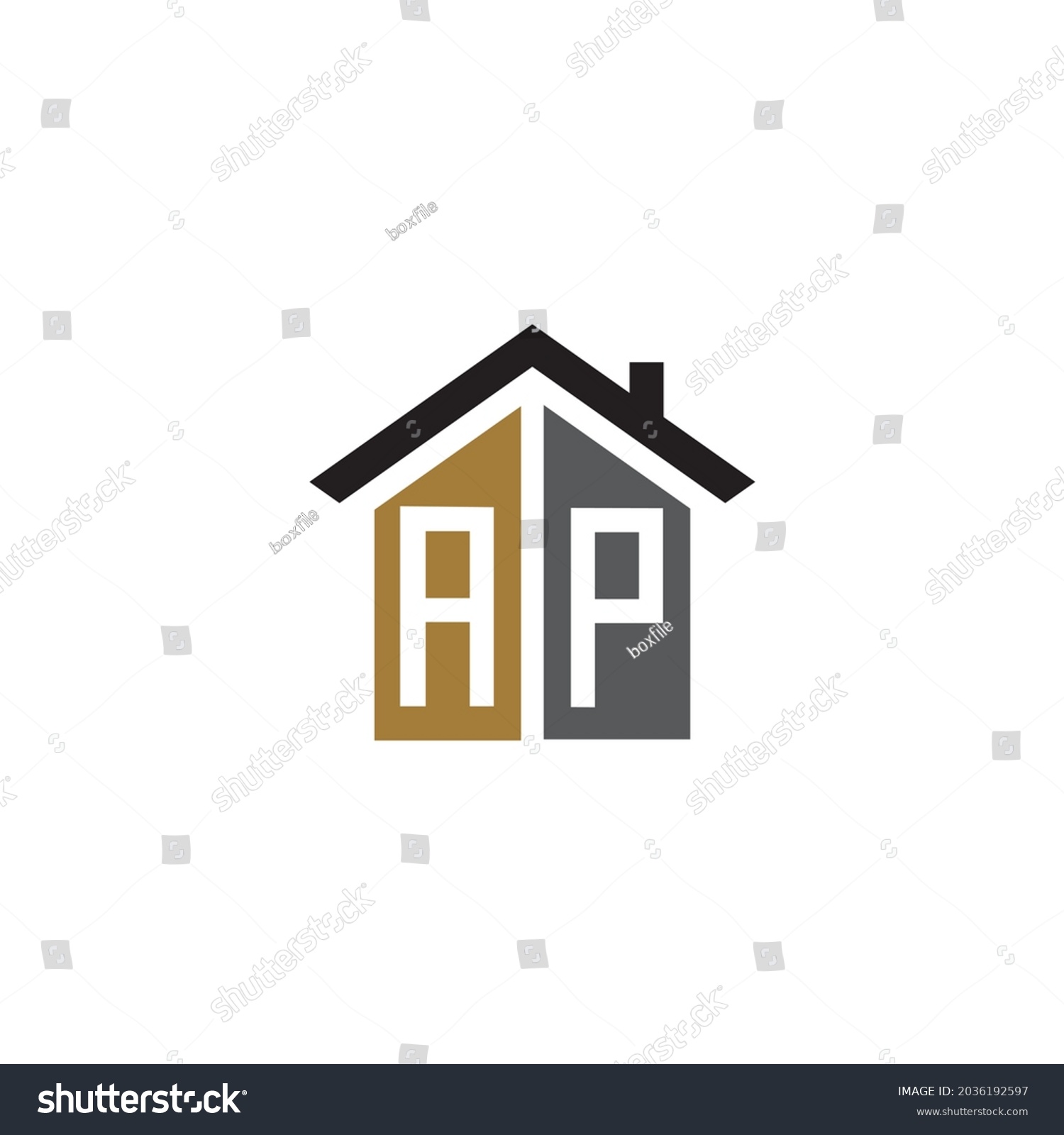 Ap Home Logo Design Vector Luxury Stock Vector (Royalty Free ...