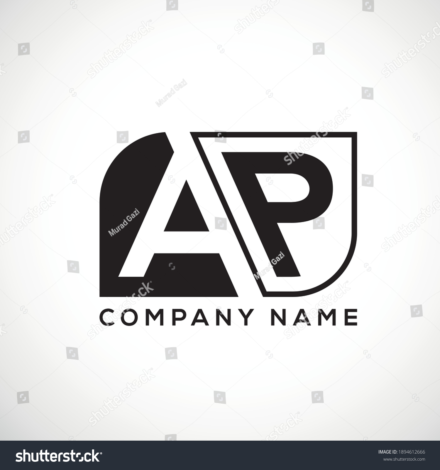 Ap Letter Logo Design Vector Stock Vector (Royalty Free) 1894612666 ...