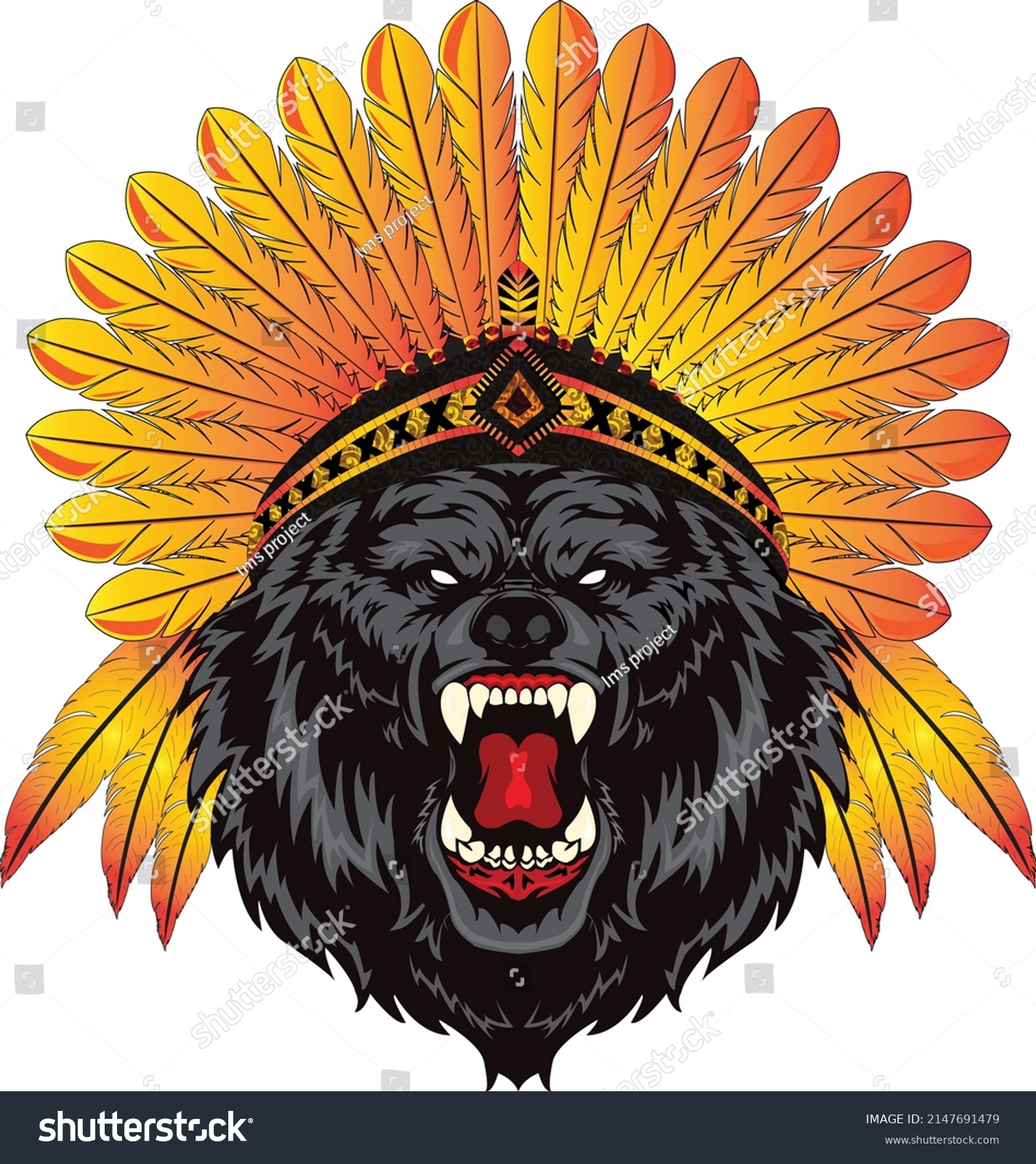 Apache Bear Stock Illustrations Vectors Clipart Stock Vector (Royalty ...