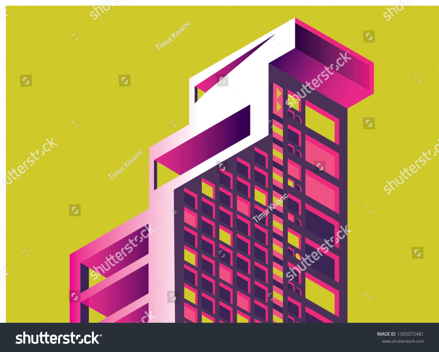 Apartment Vector Illustration Stock Vector (Royalty Free) 1305072481