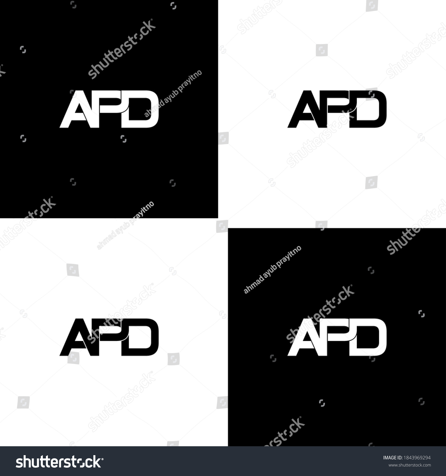 Apd Letter Original Monogram Logo Design: เวกเตอร์สต็อก (ปลอดค่า ...