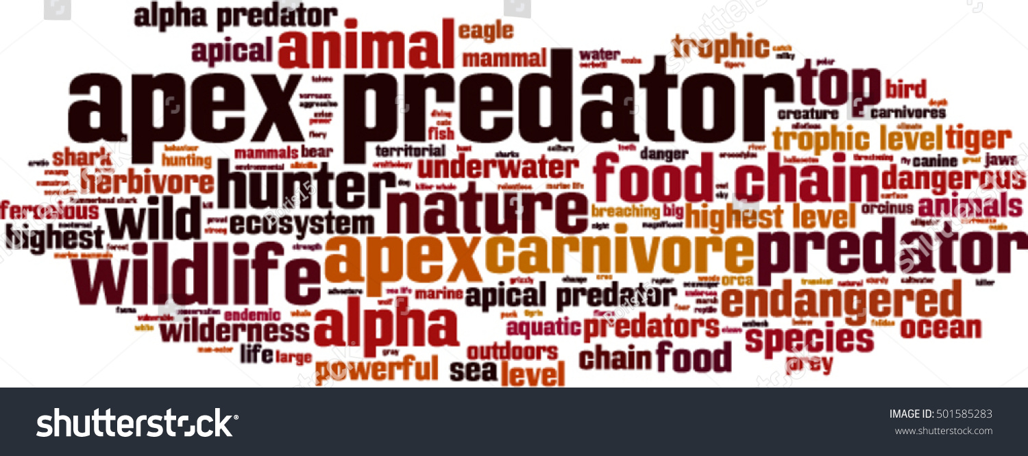 Apex Predator Word Cloud Concept Vector: vector de stock (libre de ...