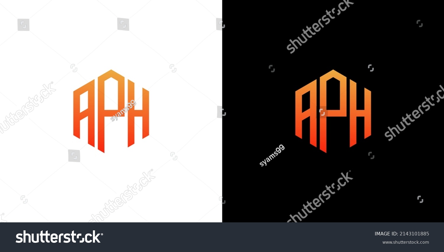 Aph Letter Logo Design Polygon Monogram Stock Vector (Royalty Free ...
