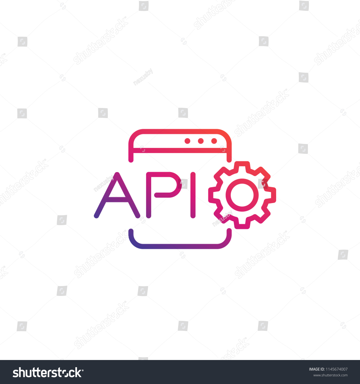 Api Application Programming Interface Vector Line เวกเตอร์สต็อก ปลอดค่าลิขสิทธิ์ 1145674007