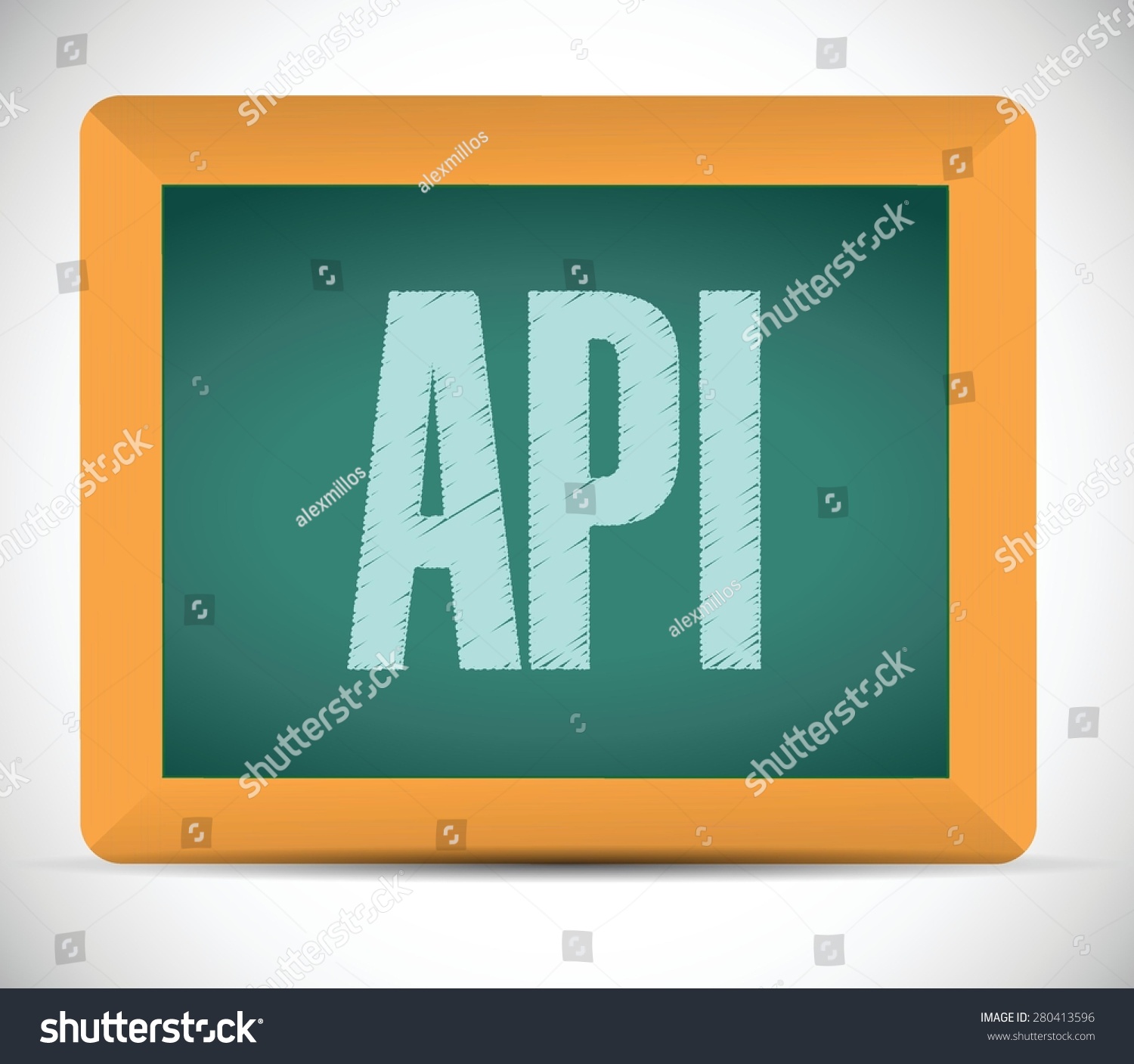 Api Board Sign Concept Illustration Design Stock Vector (Royalty Free ...