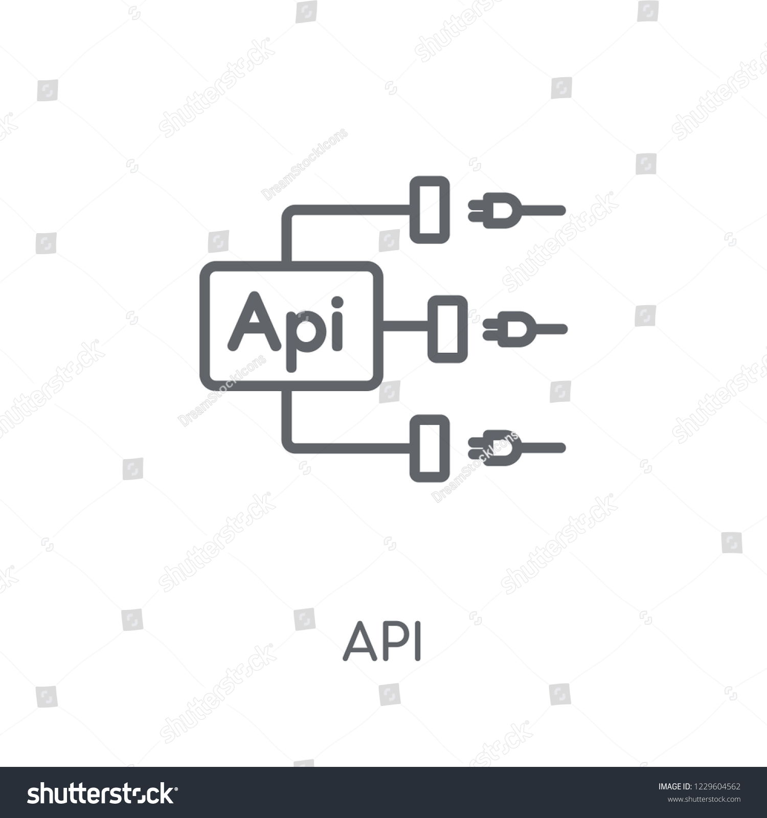 Icono Api lineal. Concepto moderno del: vector de stock (libre de regalías) 1229604562