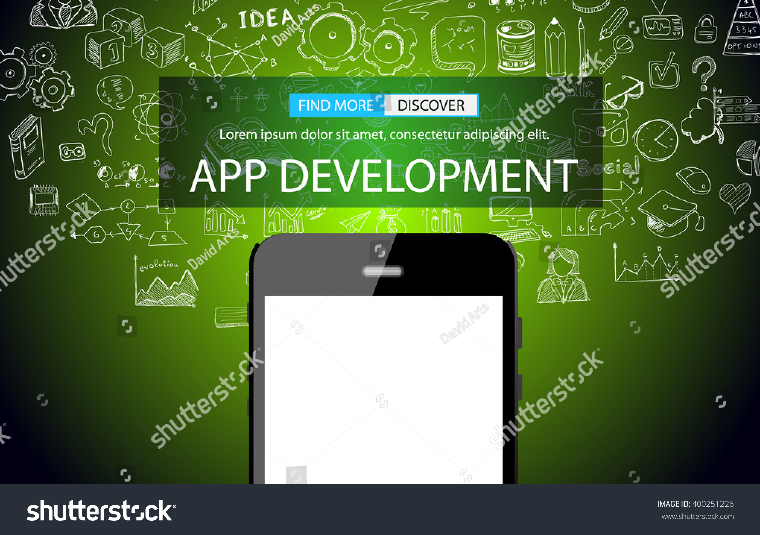 App Development Concept Background Doodle Design Stock Vector (Royalty ...