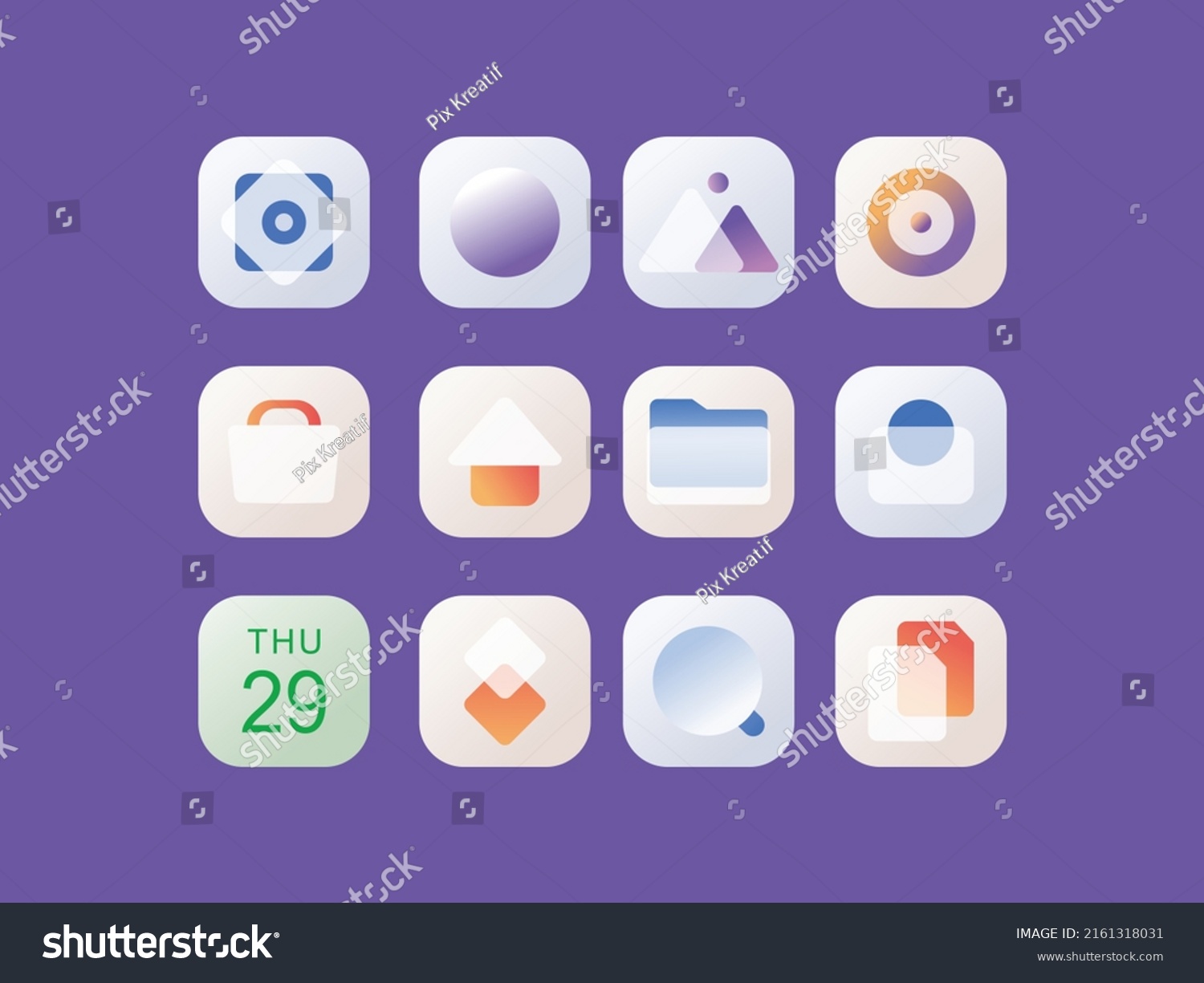 App Icon Theme Suitable Mobile Ui Stock Vector (Royalty Free ...