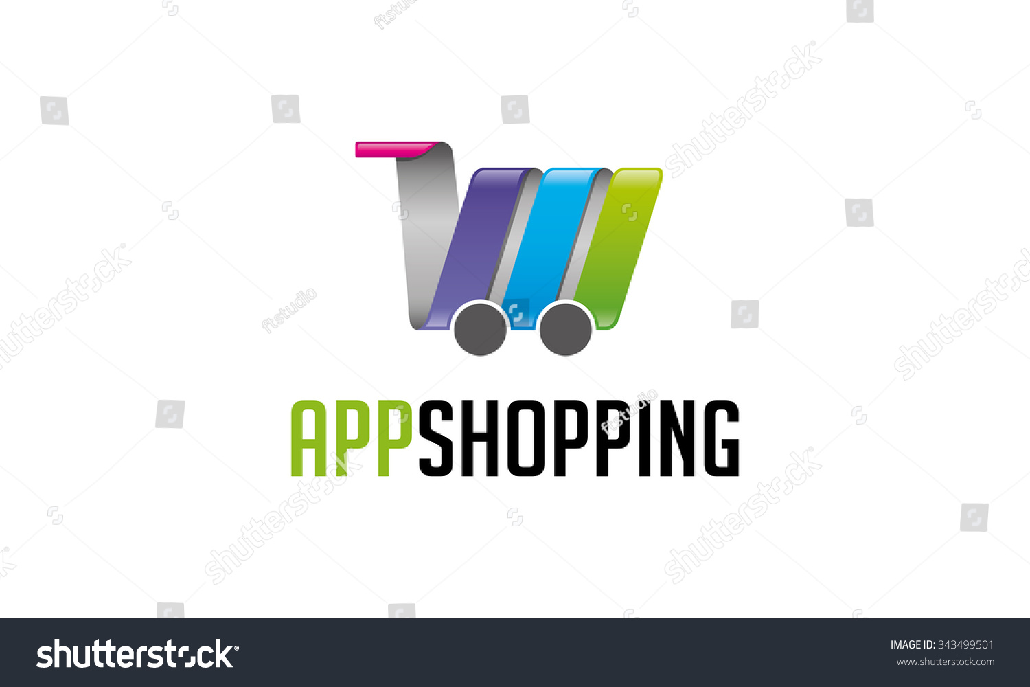 App Shopping Logo Stock Vector (Royalty Free) 343499501 | Shutterstock