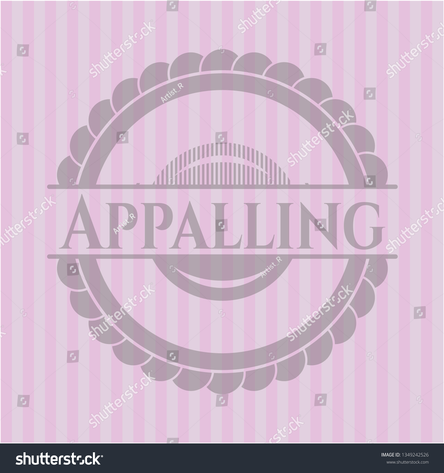 Appalling Retro Style Pink Emblem Stock Vector (Royalty Free) 1349242526