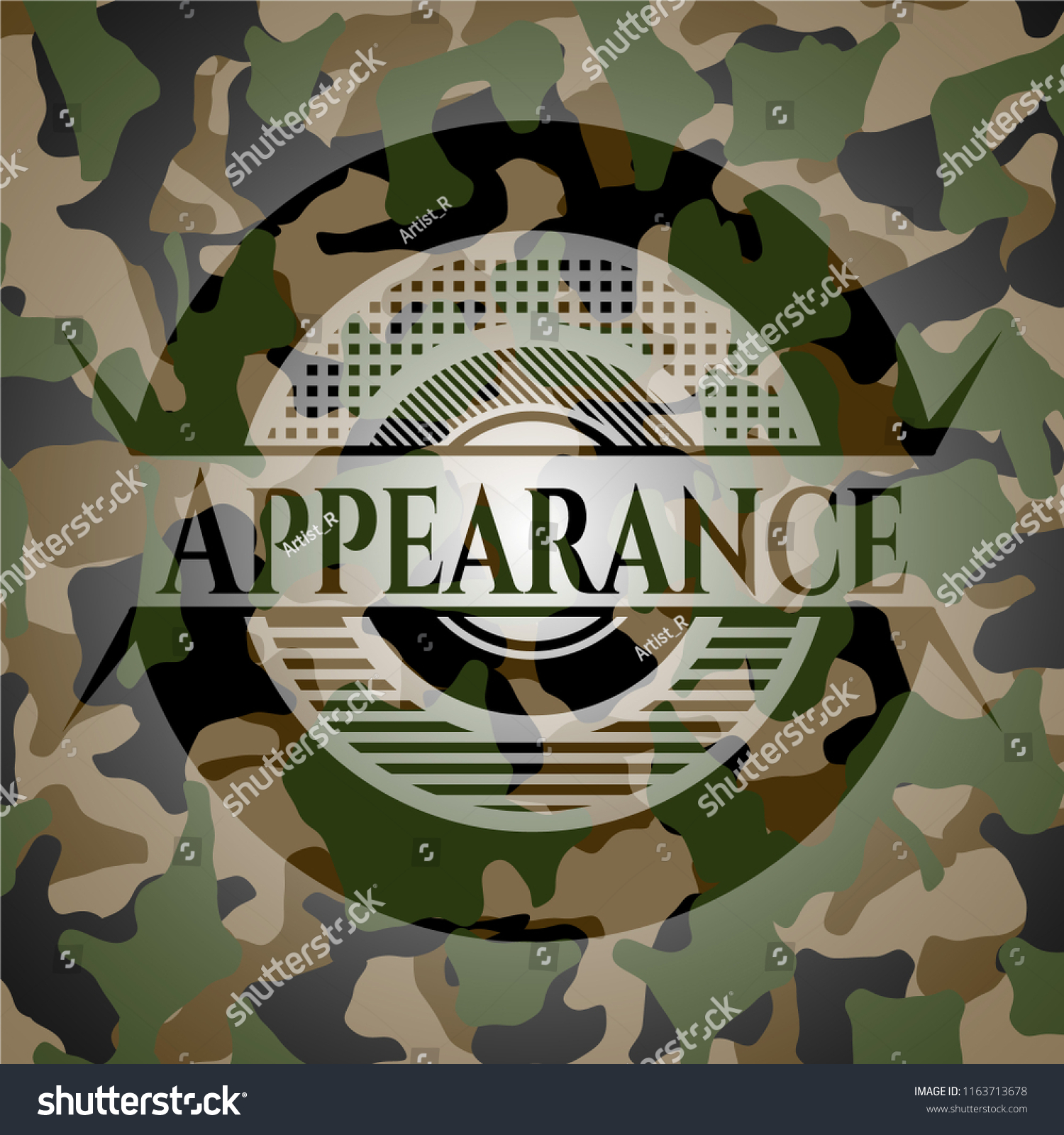 Appearance Written On Camo Texture Stock Vector (Royalty Free ...