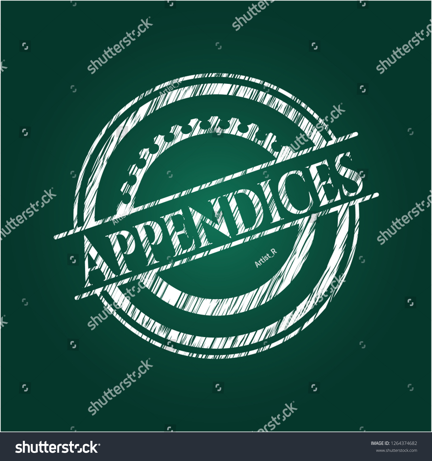 Appendices Written Chalkboard Texture 스톡 벡터(로열티 프리) 1264374682 ...