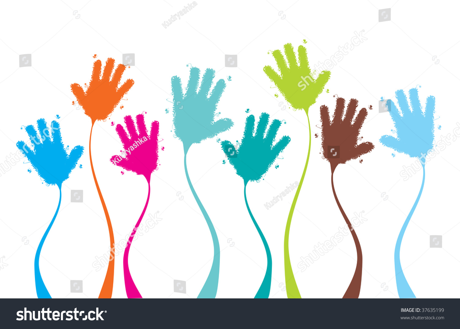 Vektor Stok Applause Clapping Hands Funny Background Your (Tanpa ...