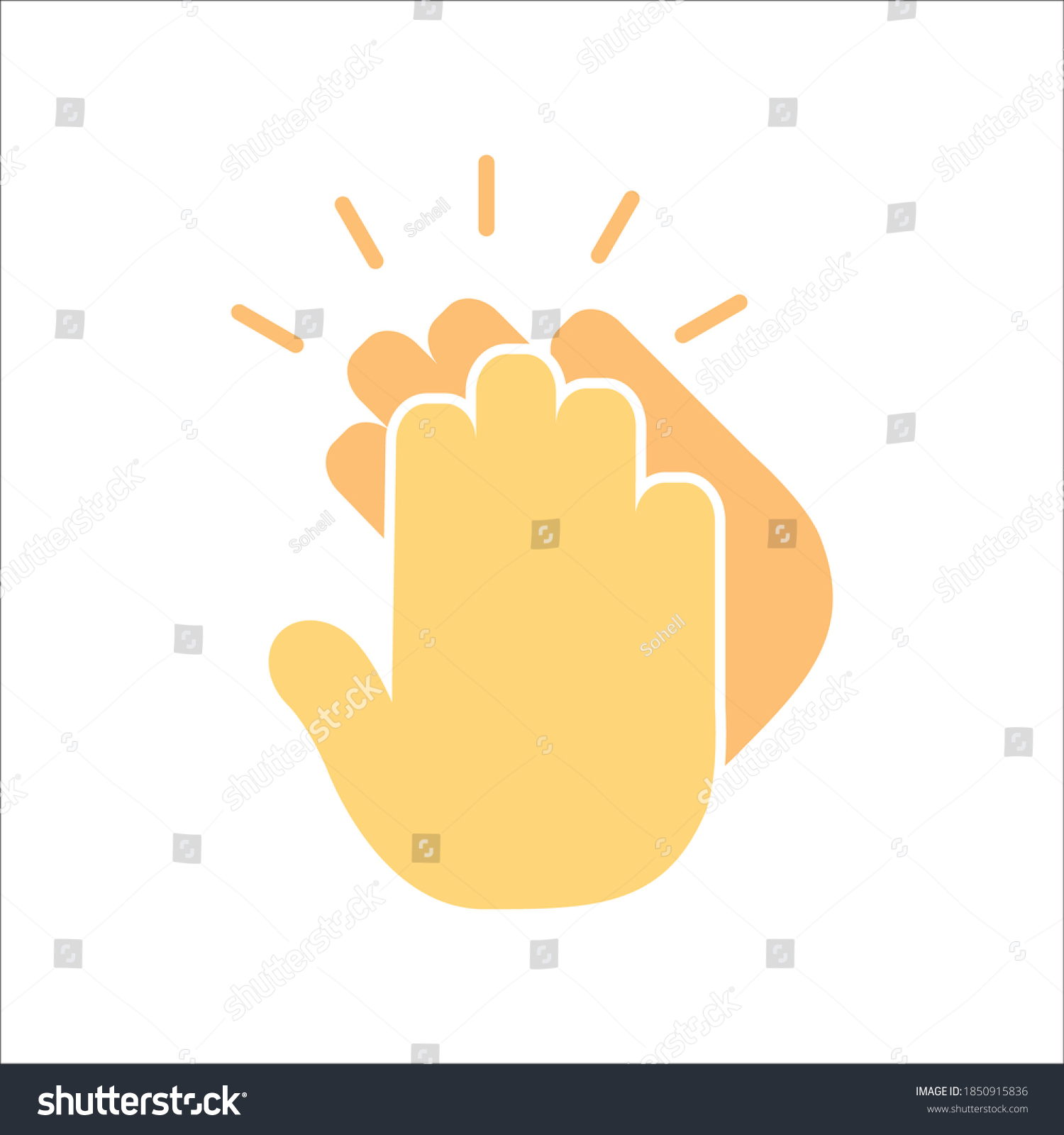 Applause Flat Icon Vector Logo Template Stock Vector (Royalty Free ...