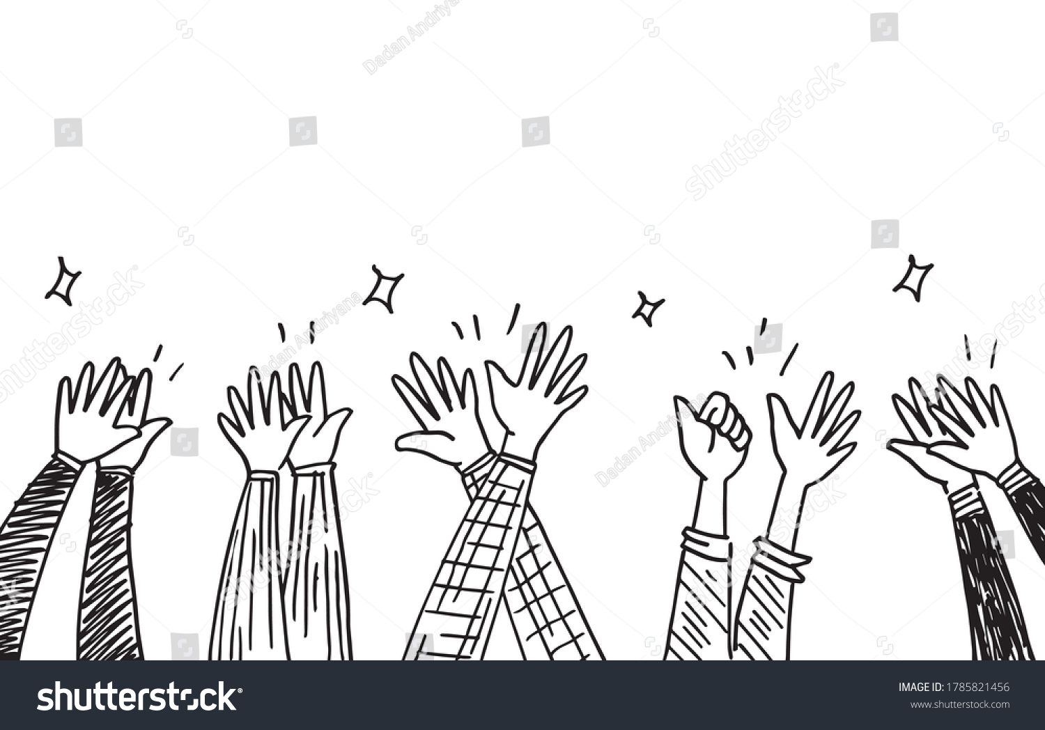 Applause Hand Draw Vector Illustration Stock Vector (Royalty Free ...