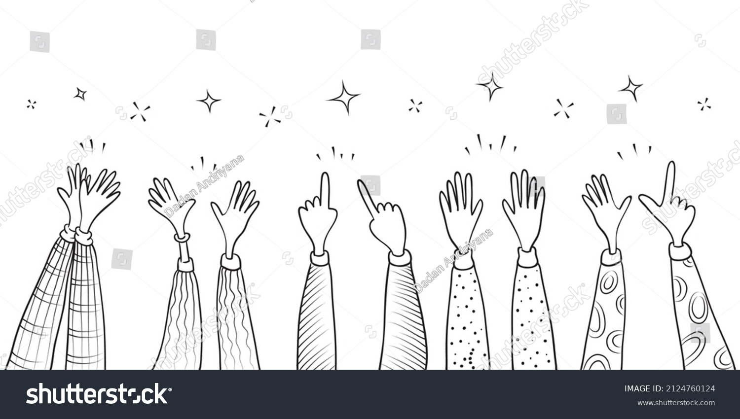 Applause Hand Draw Vector Illustration Stock Vector (Royalty Free ...
