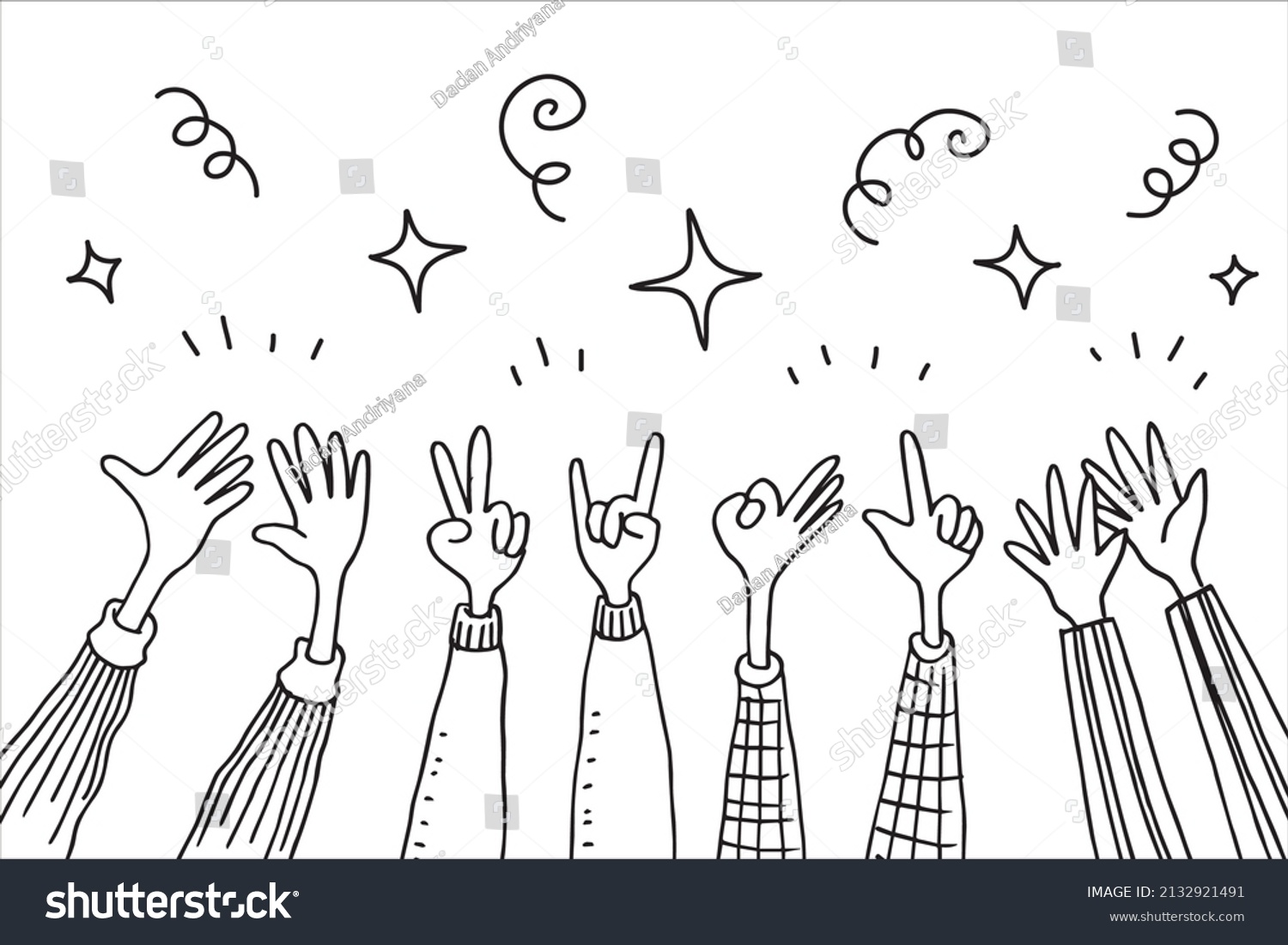 Applause Hand Draw Vector Illustration Stock Vector (Royalty Free ...