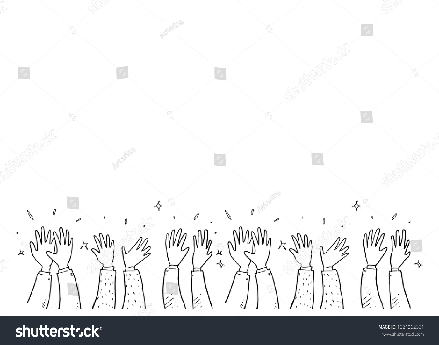 Applause Hand Drawn Stock Vector (Royalty Free) 1321262651 | Shutterstock