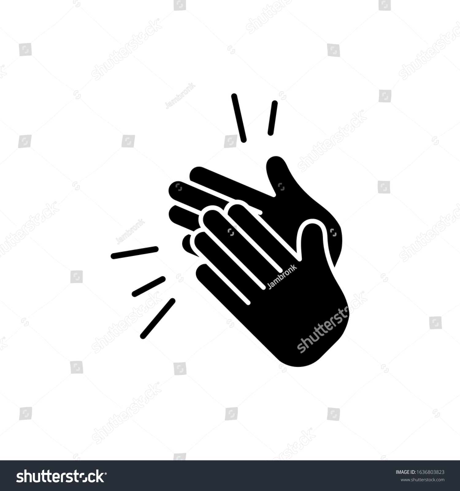 Applause Icon Hand Gesture Template Stock Vector (Royalty Free ...