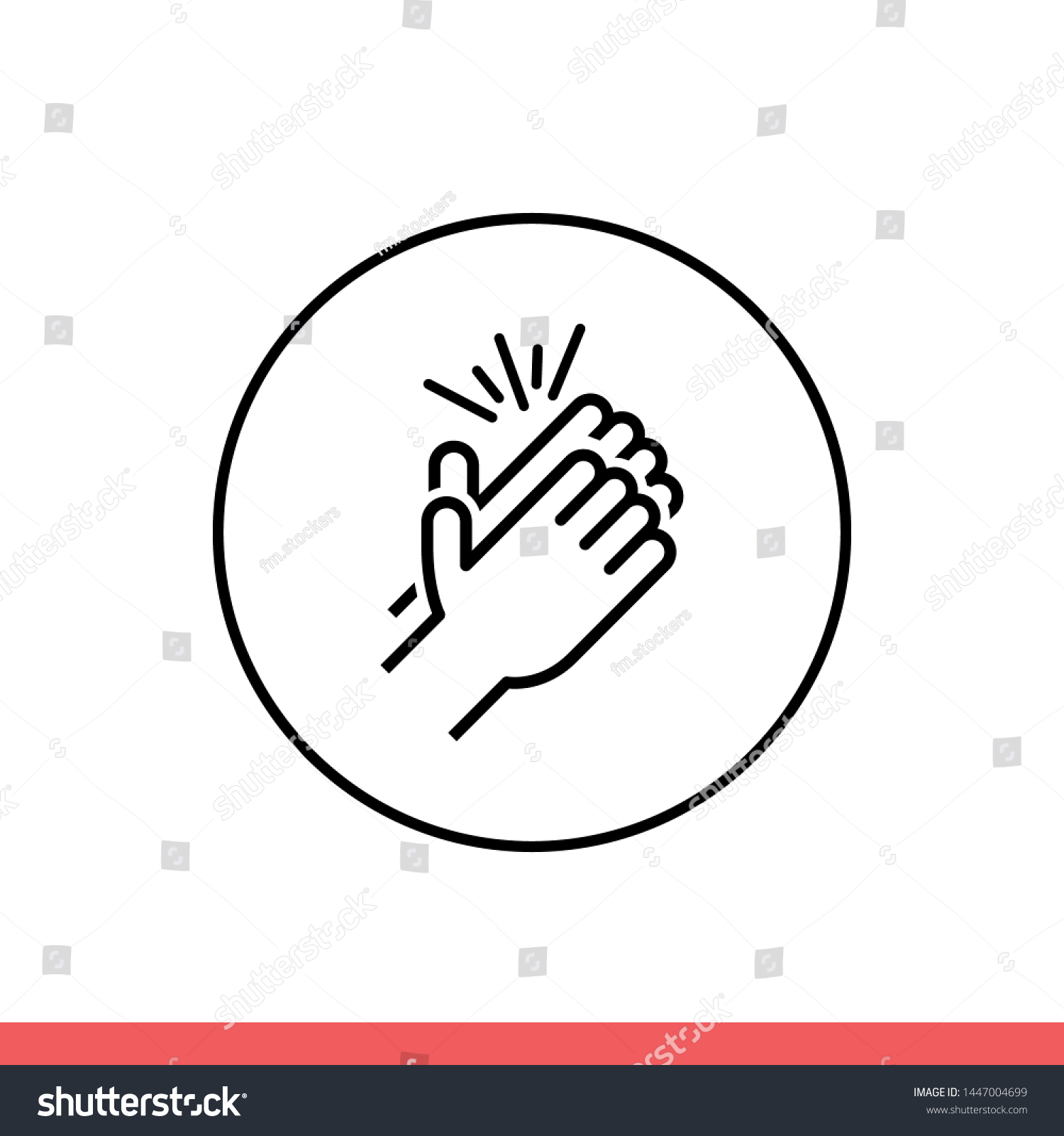 Applause Icon Vector Clapping Symbol Simple: เวกเตอร์สต็อก (ปลอดค่า ...