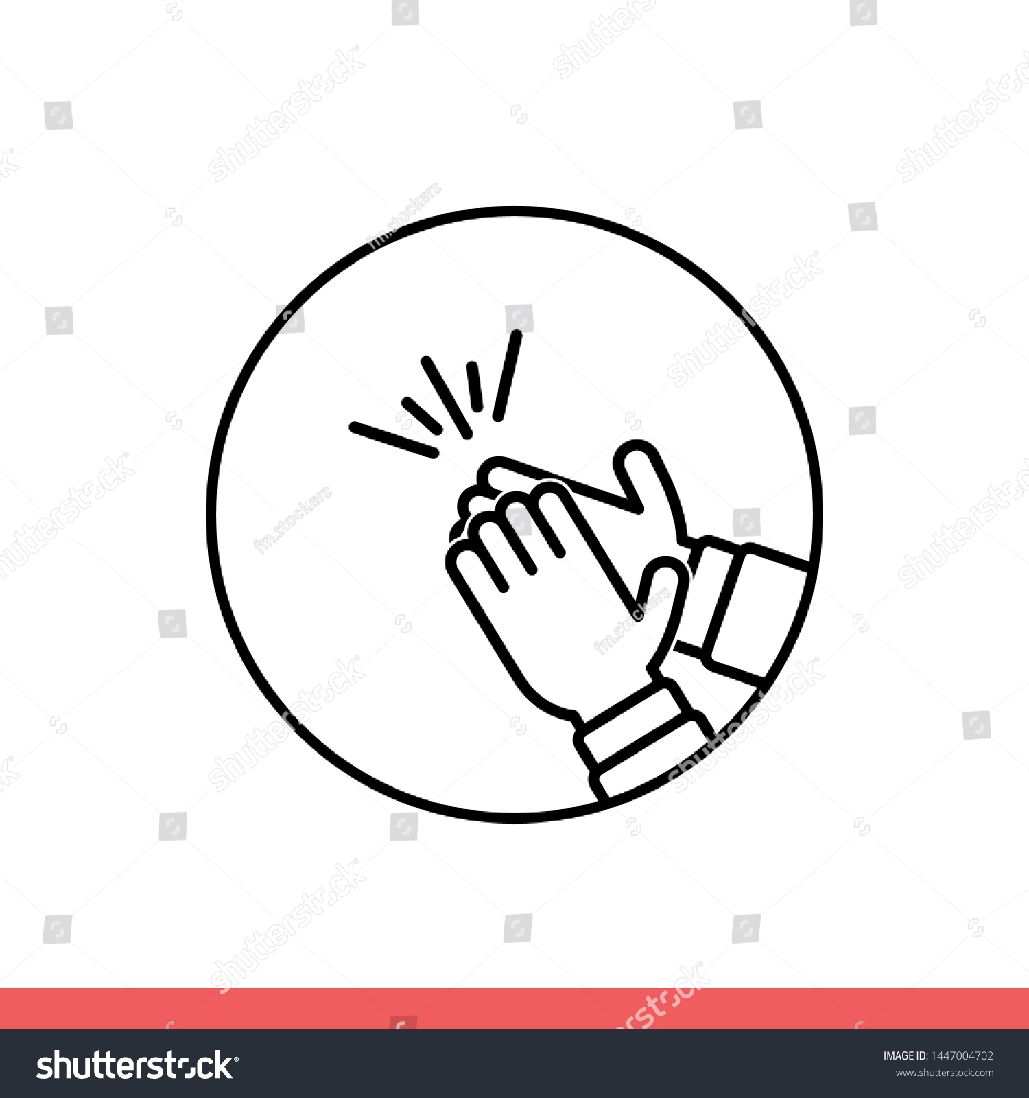 Applause Icon Vector Clapping Symbol Simple Stock Vector (Royalty Free ...