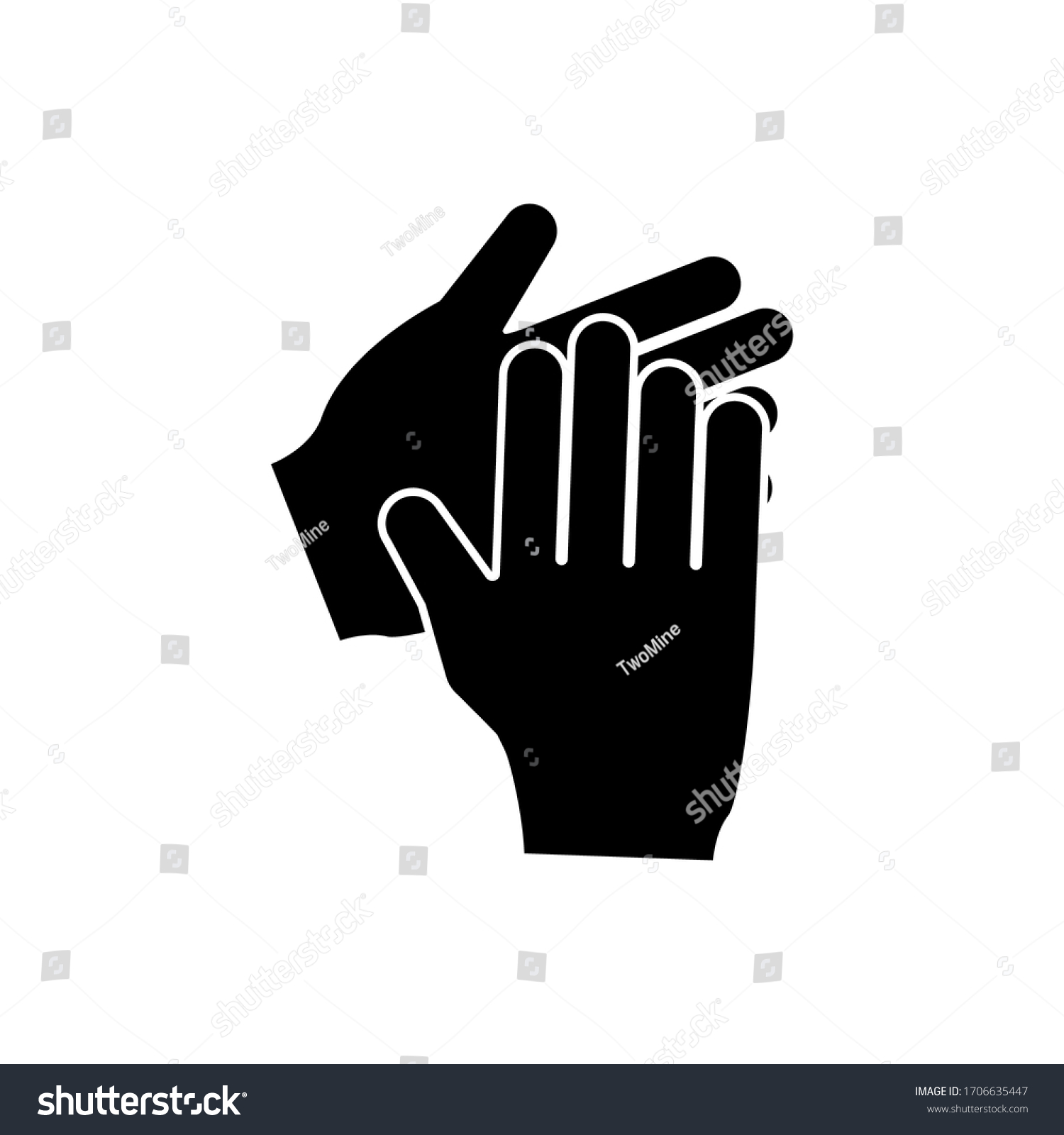 Applause Icon Vector On White Background Stock Vector (Royalty Free ...